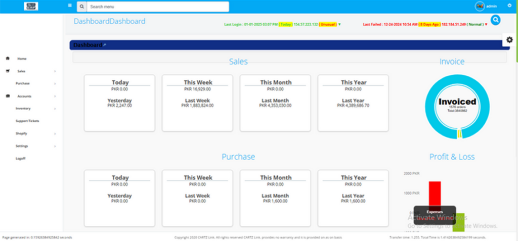 Ecommerce Back Office – Cartzlink