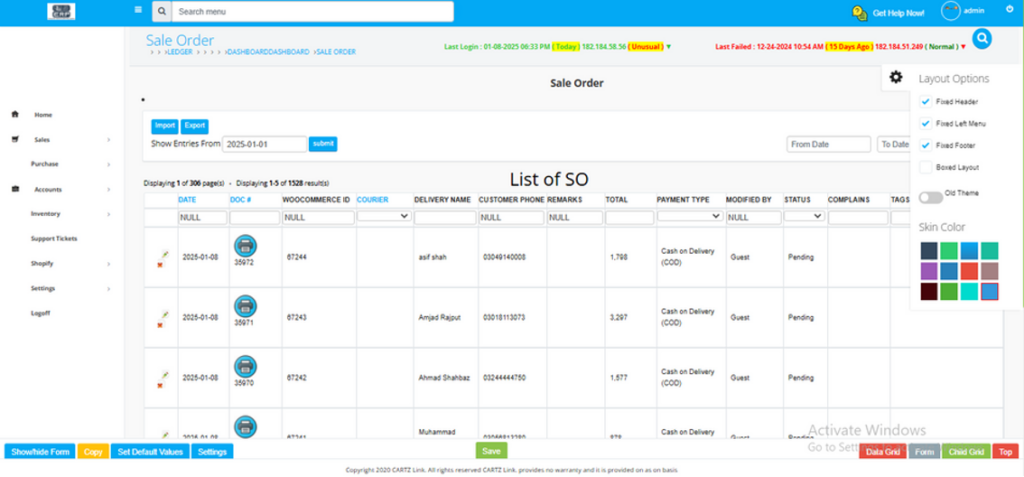Ecommerce Back Office – Cartzlink